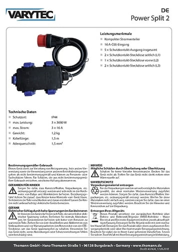 Varytec Power Split 2 – Musikhaus Thomann